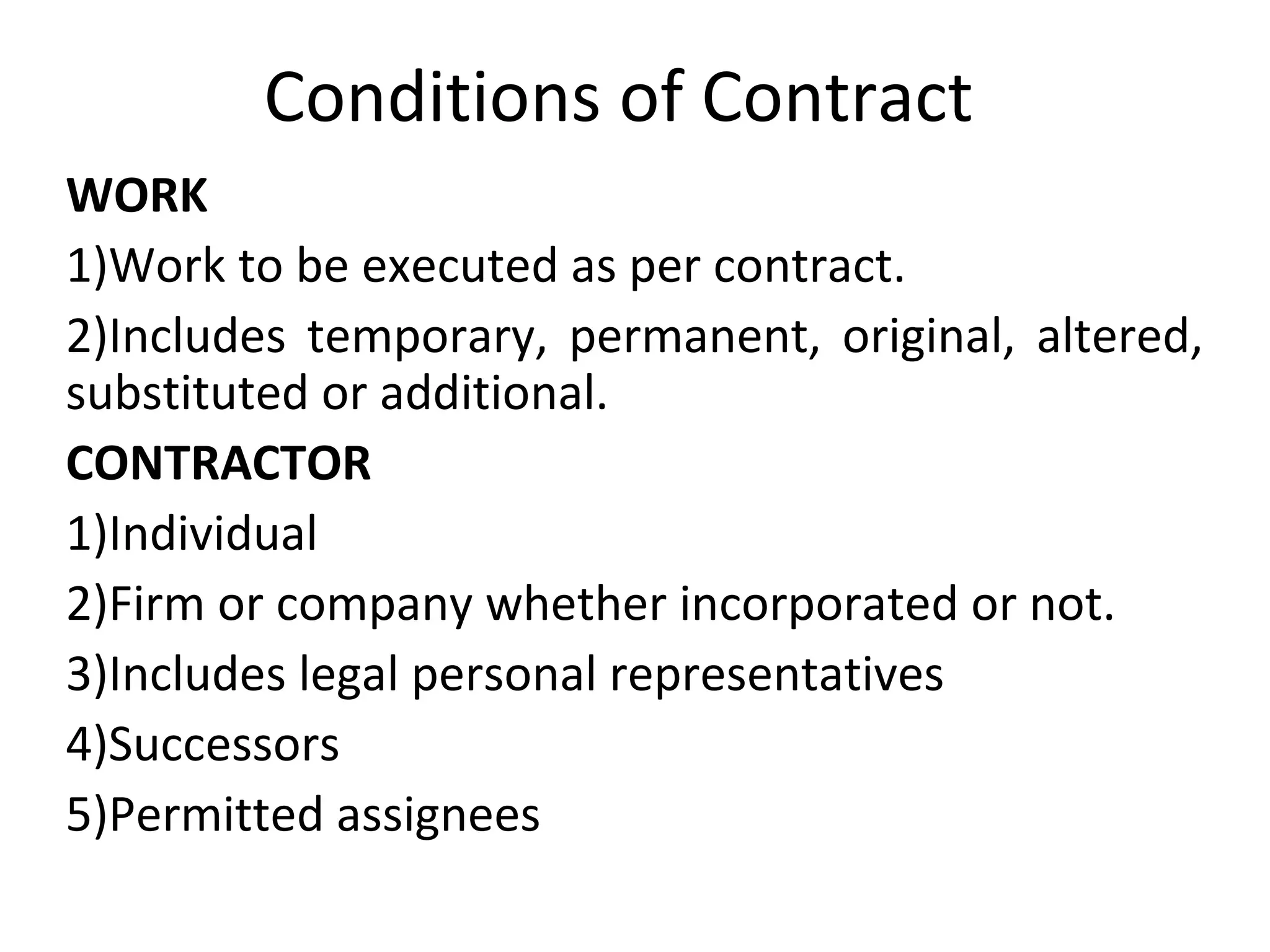 Conditions of CPWD contract in INDIA | PPT