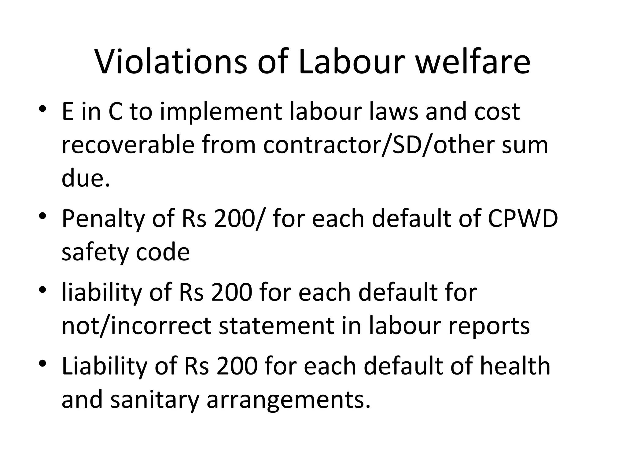 Conditions of CPWD contract in INDIA | PPT