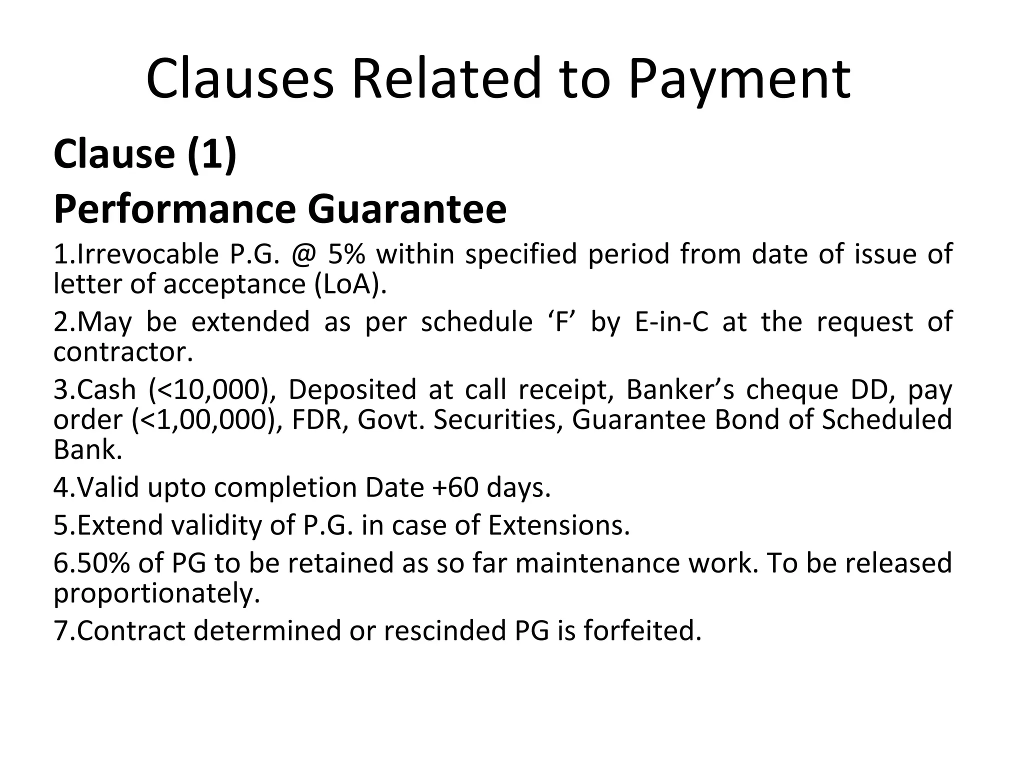 Conditions of CPWD contract in INDIA | PPT
