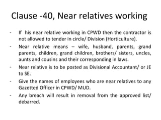 Conditions of CPWD contract in INDIA | PPT