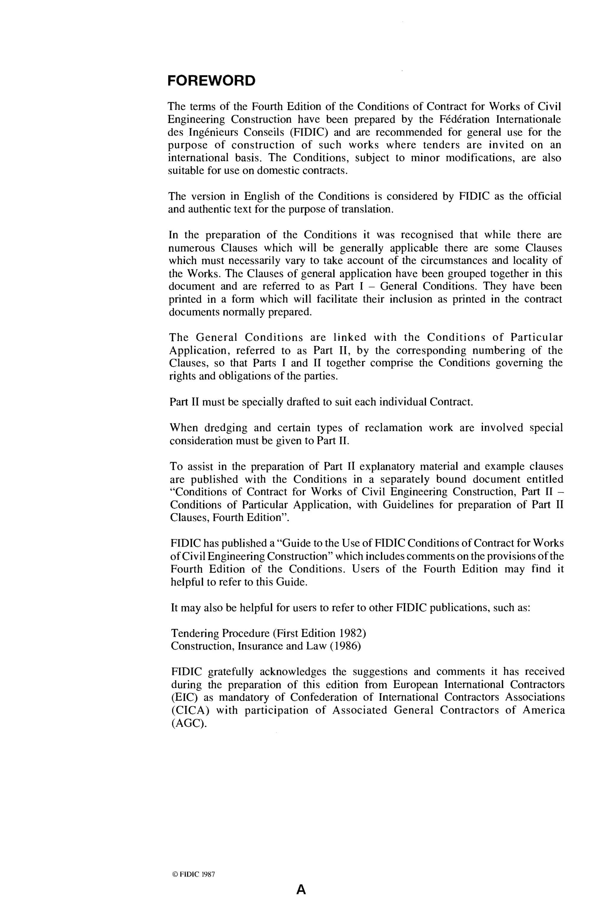 CONDITIONS OF CONTRACT FOR WORKS OF CIVIL ENGINEERING CONSTRUCTION | PDF