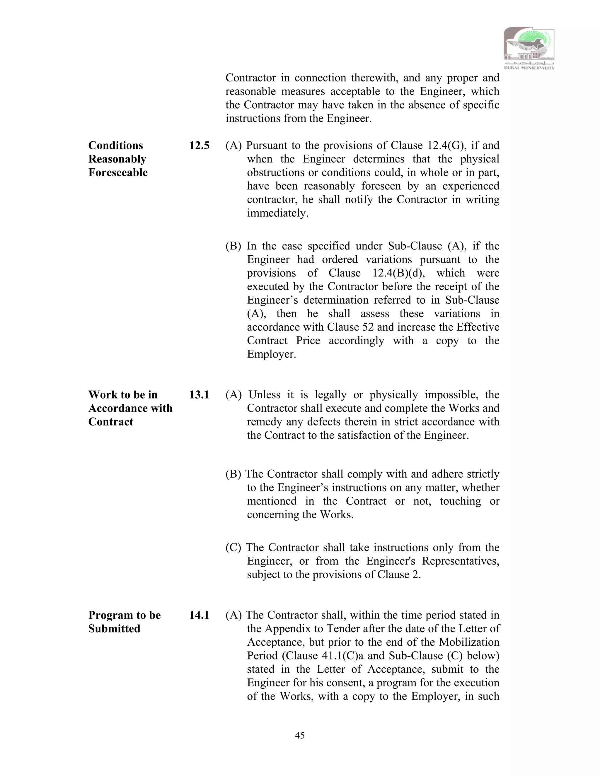 Conditions+of+contract+for+works+of+civil+engineering+construction | PDF
