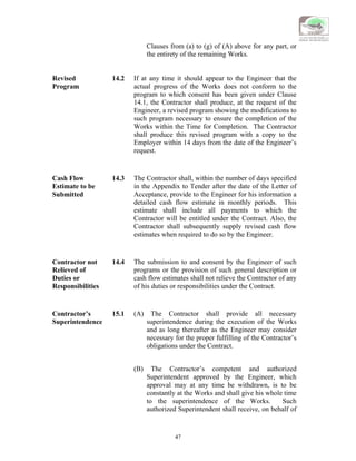 Conditions+of+contract+for+works+of+civil+engineering+construction | PDF