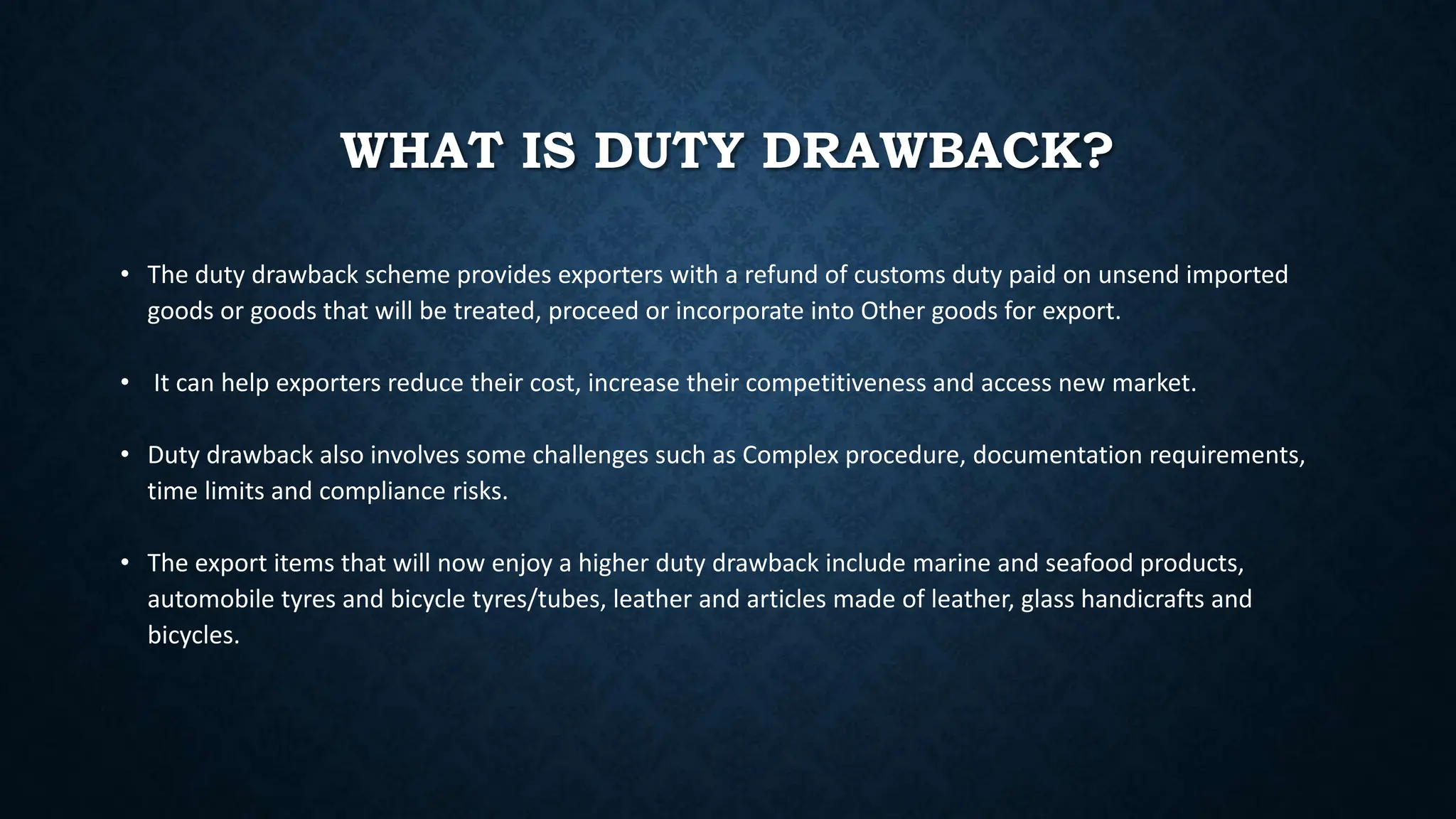 Conditions of duty drawback.pptx