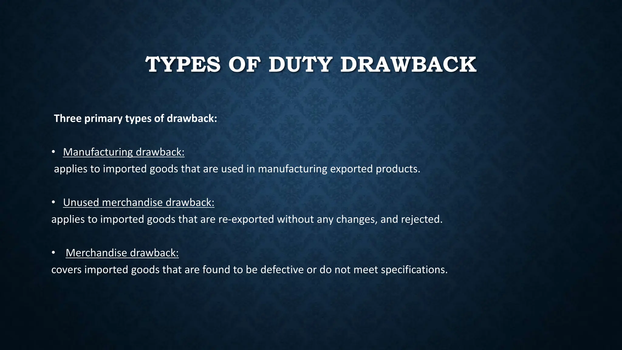 Conditions of duty drawback.pptx