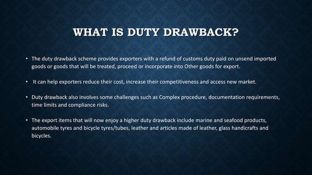 Conditions of duty drawback.pptx