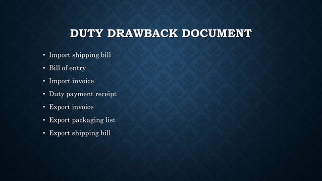 Conditions of duty drawback.pptx
