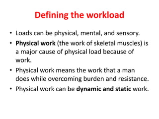 Ergonomic conditions of work | PPTX
