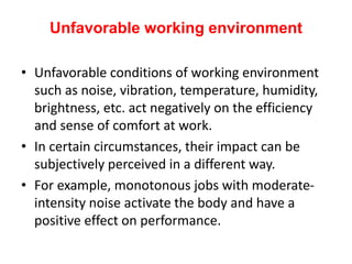Ergonomic conditions of work | PPTX