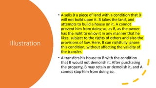 Conditions Restricting Transfer Under TPA,1882 | PPTX