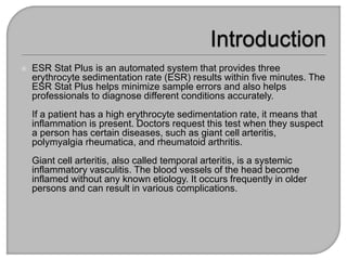 Conditions That May Require ESR Tests | PPTX