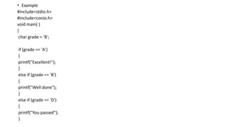 Condition Stmt n Looping stmt.pptx | Programming Languages | Computing