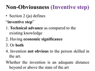 Conditions to be satisfied by an invention to be Patentable | PPTX