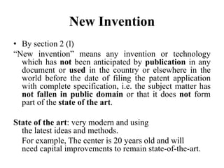 Conditions to be satisfied by an invention to be Patentable | PPTX