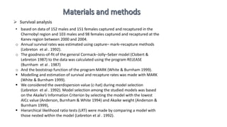 Condition, survivial and reproduction of barn swallows from chernobyl ...