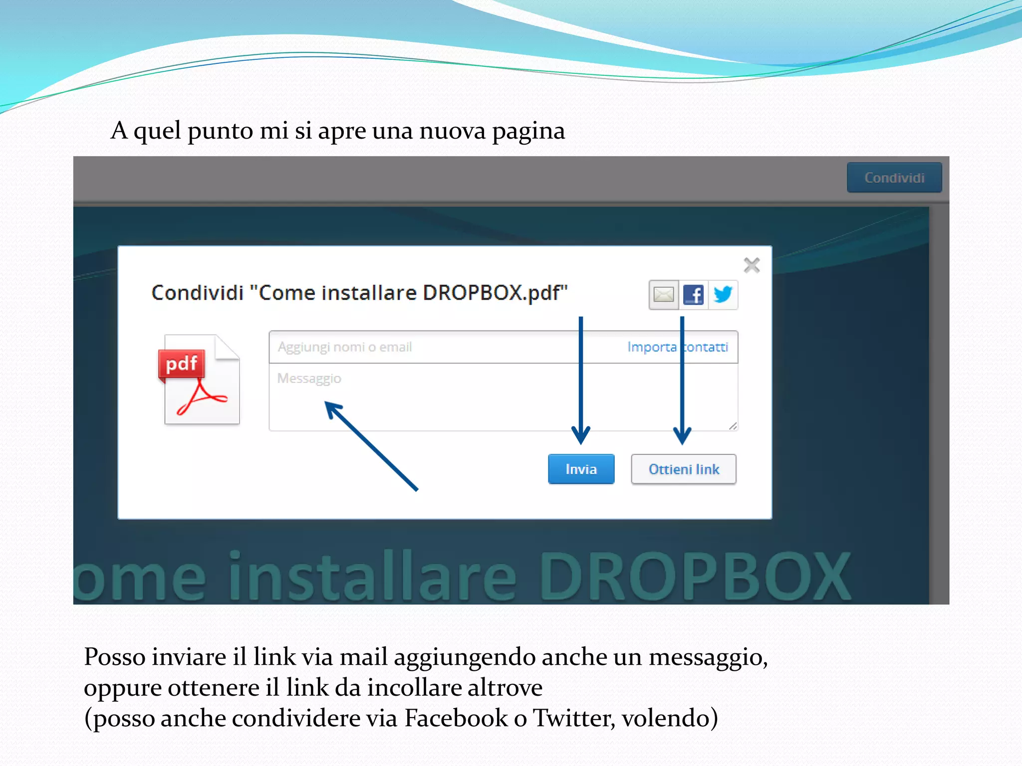 Condivisione file su dropbox | PPT