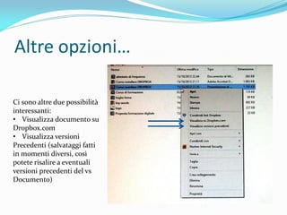 Condivisione file su dropbox | PPT