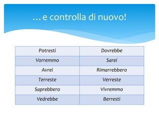 Il Condizionale presente | PPTX