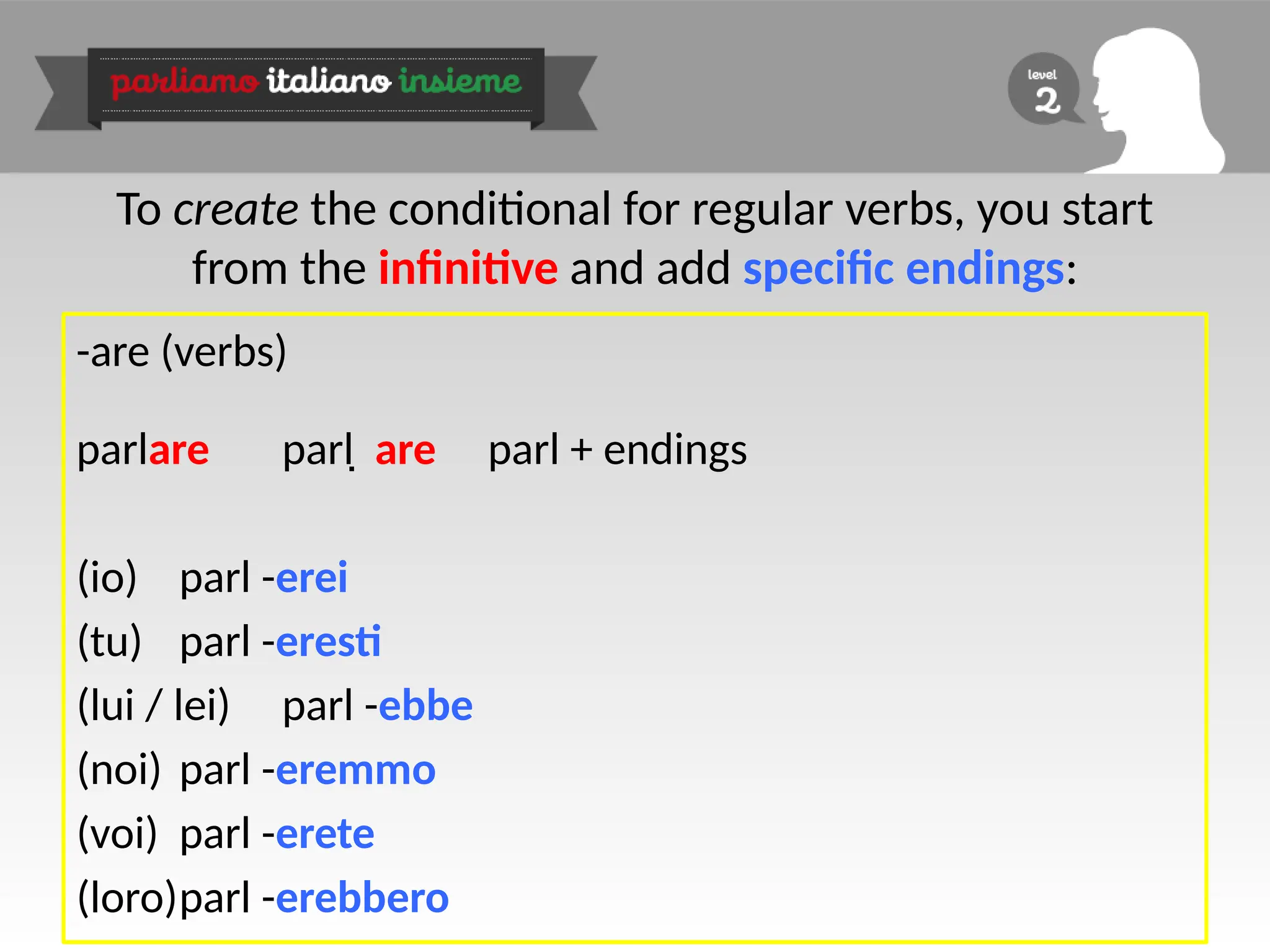 condizionale.pptx conditional tense Italian | PPTX