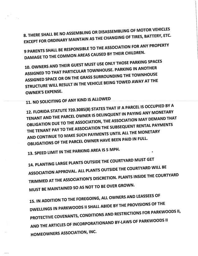 Condo fort myers rules and regulations | PDF