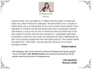 Condolence messages for Martha Farrell | PPTX