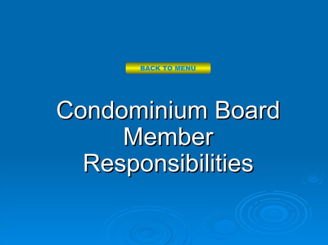 Condominium Association Responsibilities | PPT