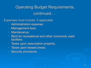 Condominium Budgets and Reserves | PPS