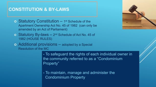 Condominium property law part 3 - Management Corporations and ...