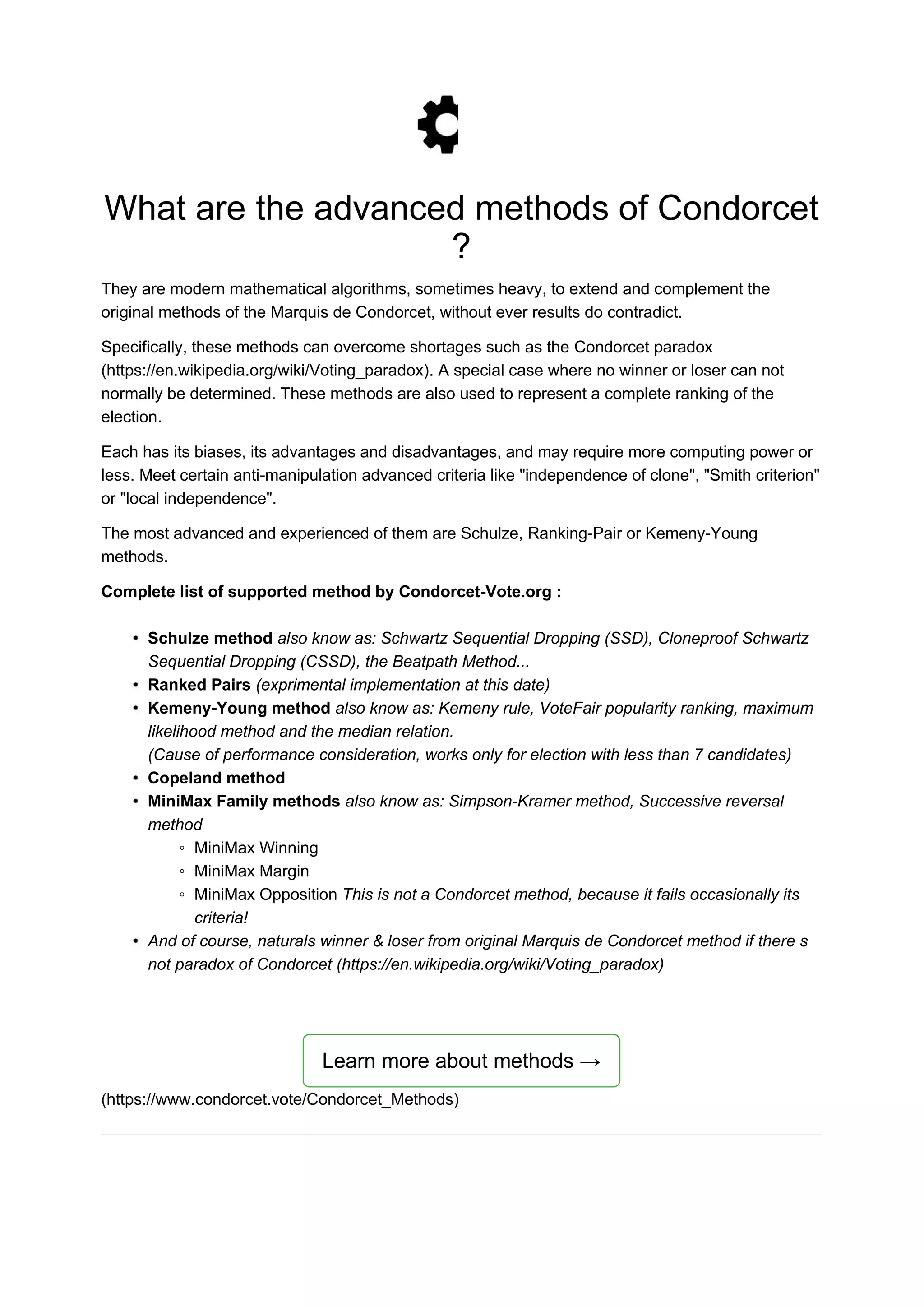 Condorcet method | PDF