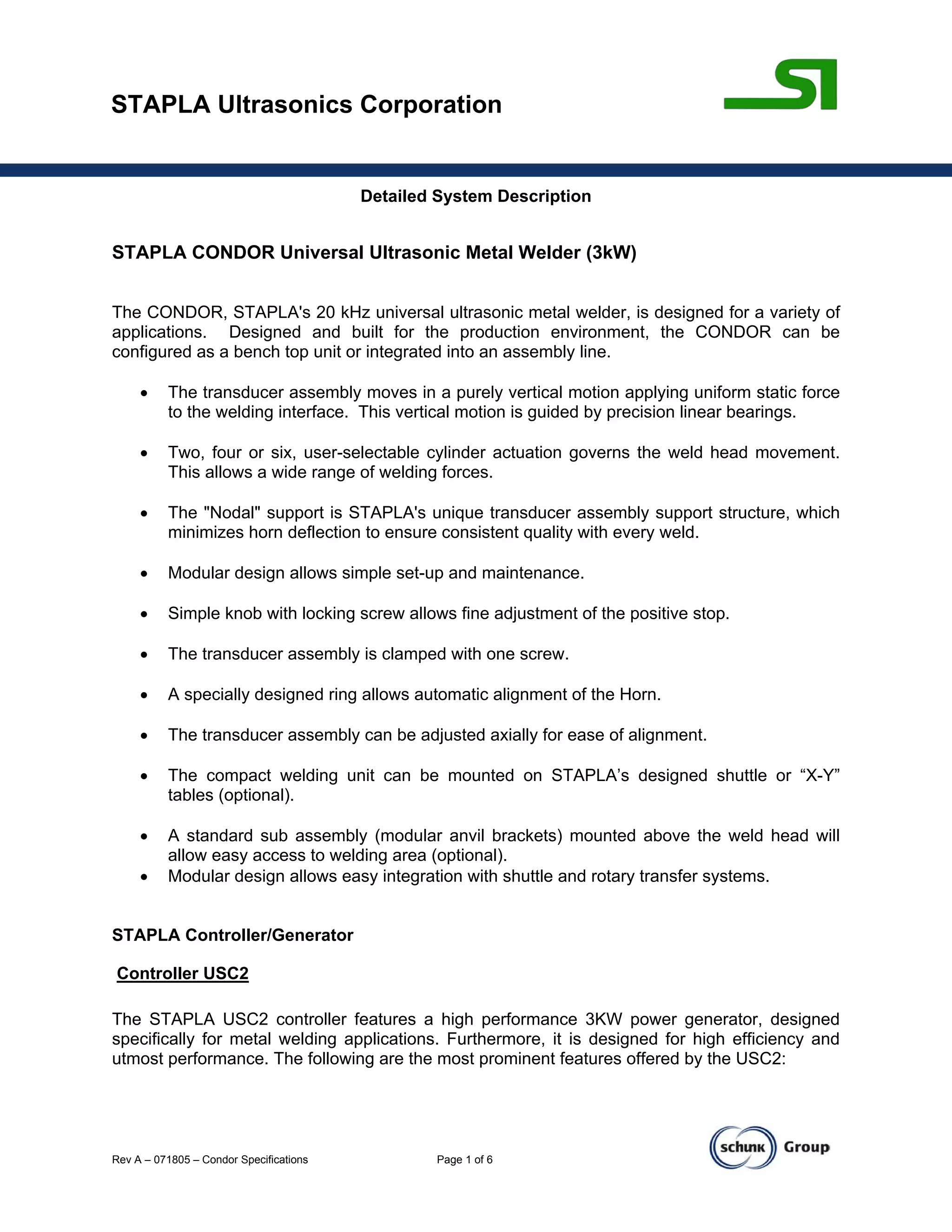 Condor St30 Specification | PDF