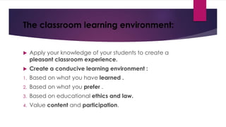 Conducive learning ecology | PPTX