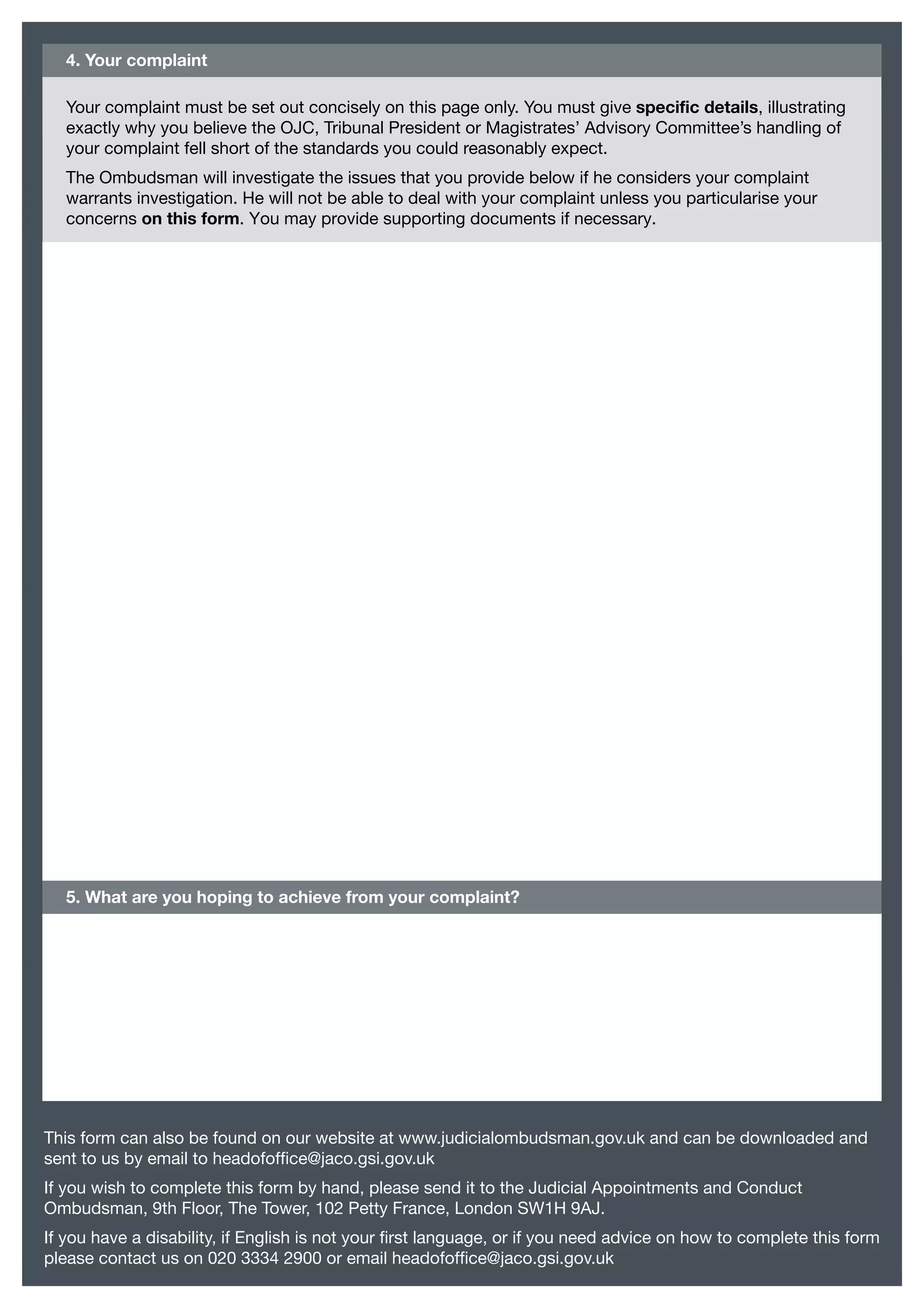 Judicial Conduct complaint-form | PDF