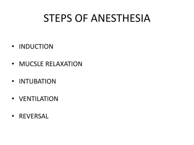 Conduct of general anesthesia | PPTX | Lung and Respiratory Health ...