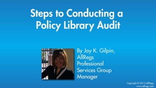 Steps to Conducting a Policy Library Audit | PPTX | Business | Business ...