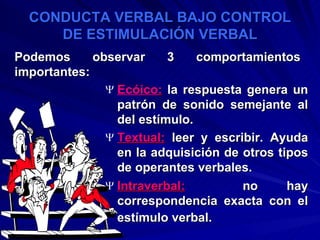 conducta verbal | PPT