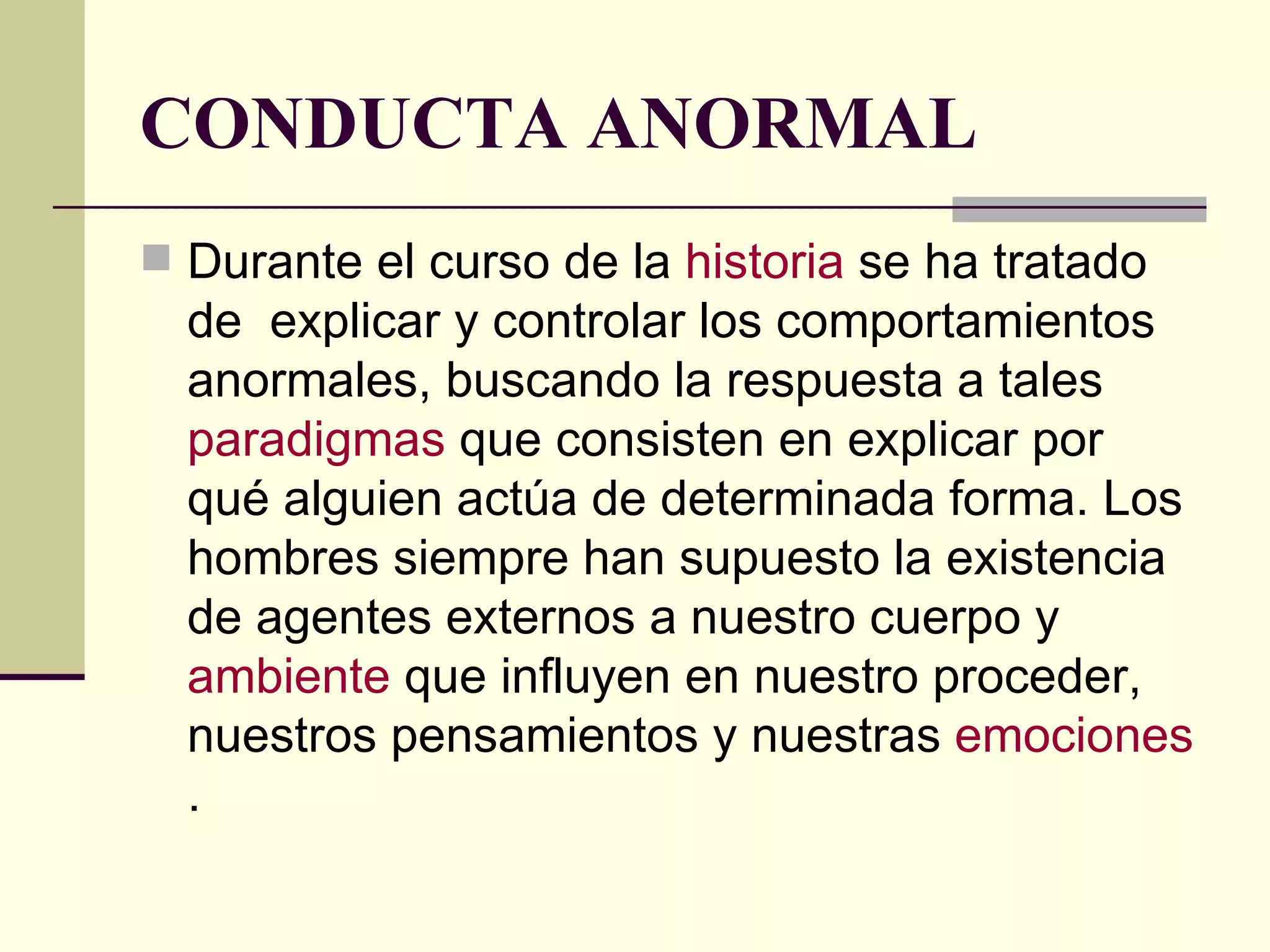 Conducta anormal y salud mental | PPT | Mental Health | Diseases and ...
