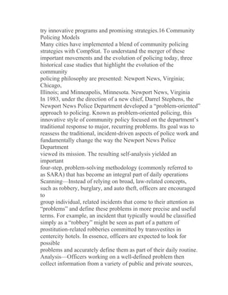 Conduct an analysis of community policing/tutorialoutlet | DOC