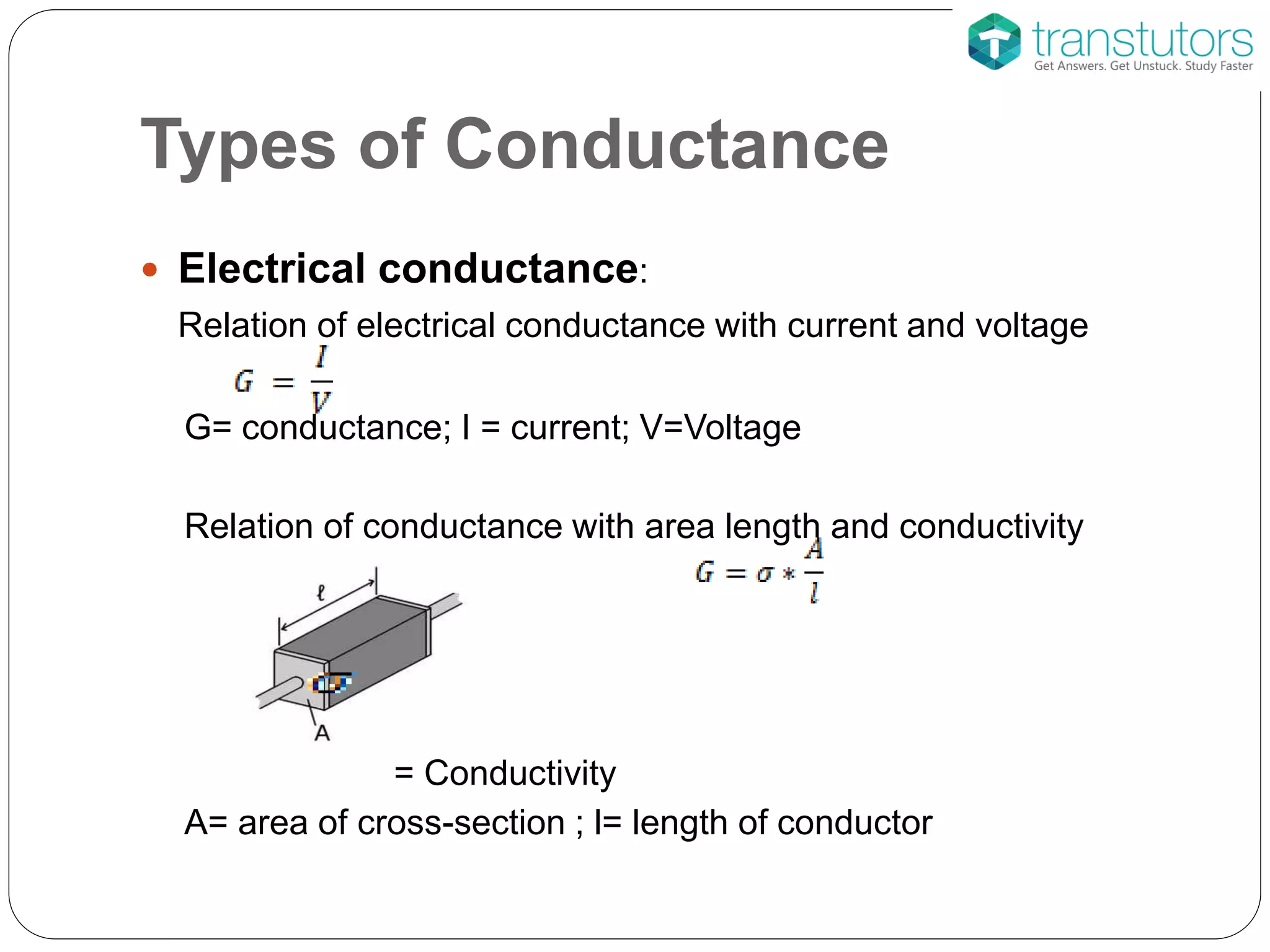 Conductance Electrical Engineering PPTX Conductance Electrical Engineering PPTX