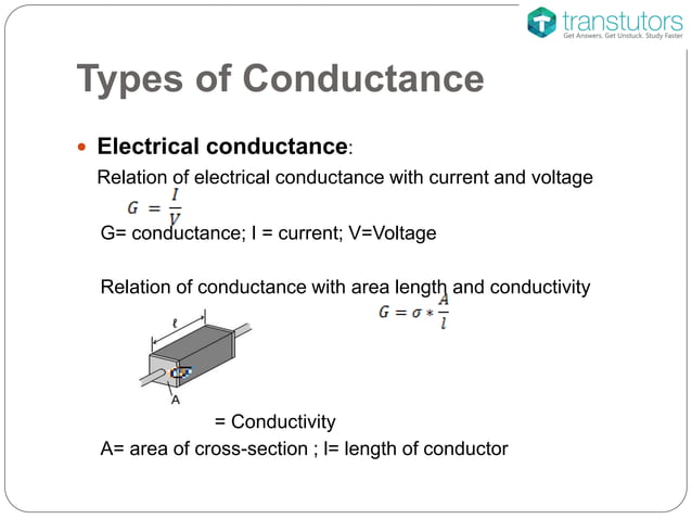 Conductance | Electrical Engineering | PPTX | Physics | Science