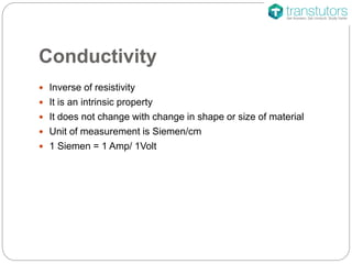 Conductance | Electrical Engineering | PPTX