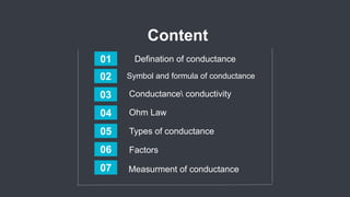 Conductance. by Fatima Asif (LCWU). pptx | PPTX
