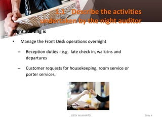 Conduct a night audit | PPTX