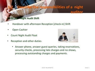 Conduct a night audit | PPTX