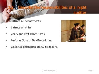 Conduct a night audit | PPTX