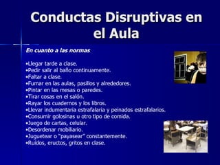 Conductas disruptivas | PPT
