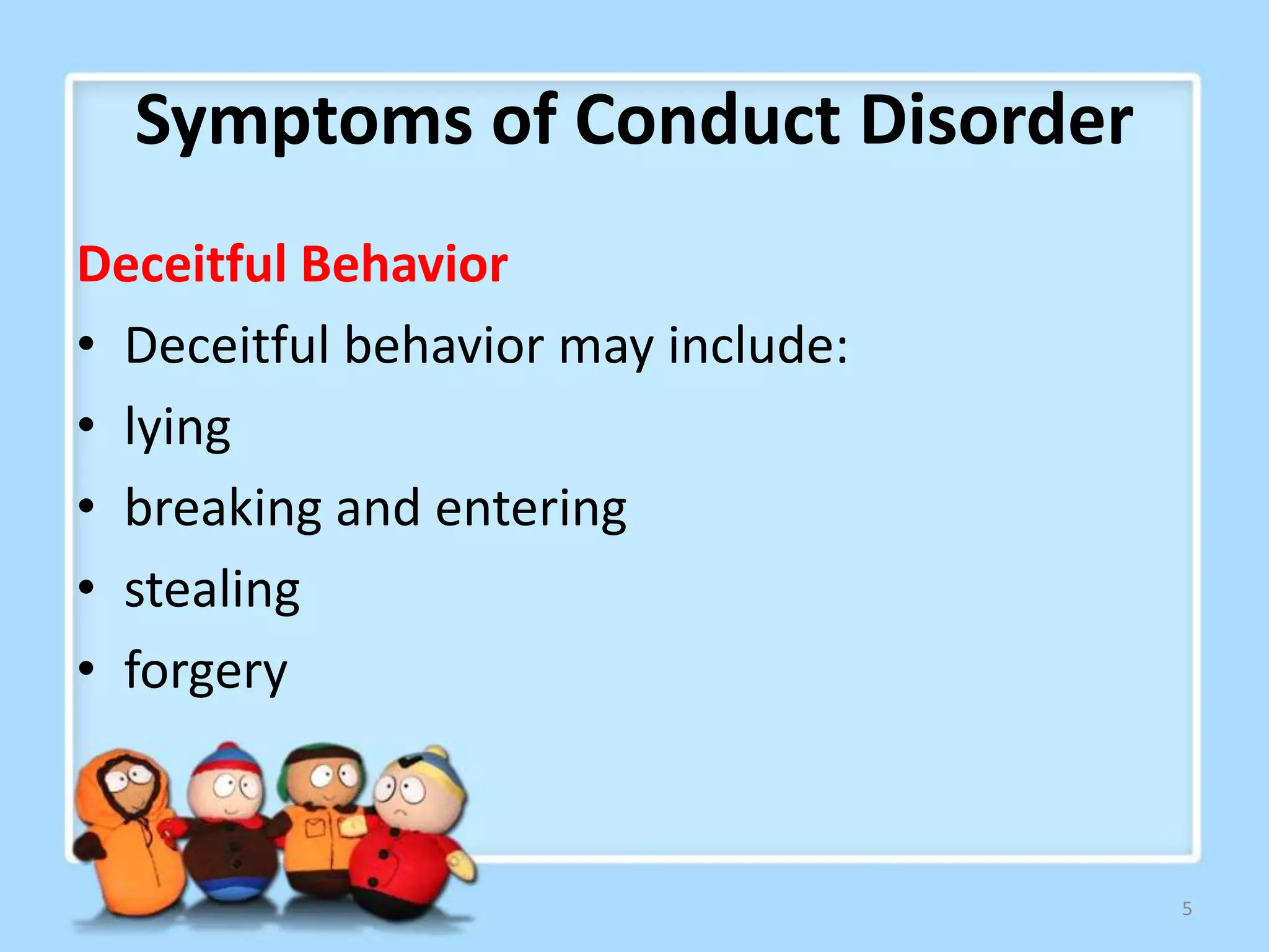 Conduct disorder | PPTX