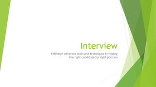 Conduct effective interview | PPTX