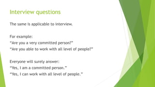 Conduct effective interview | PPTX