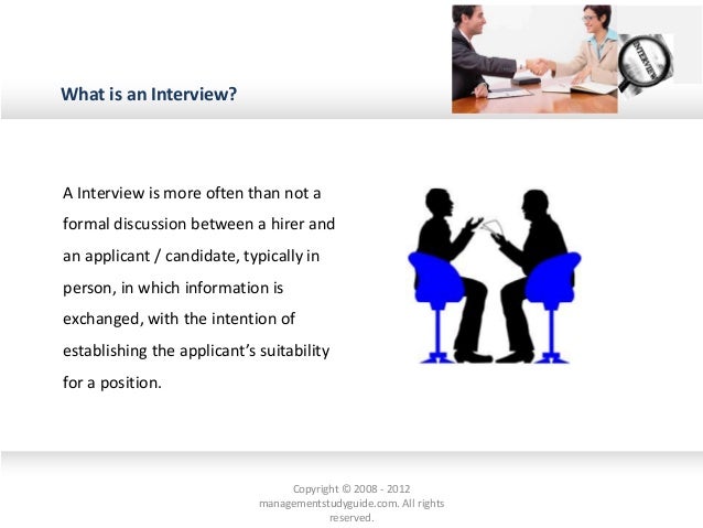 Conducting interviews