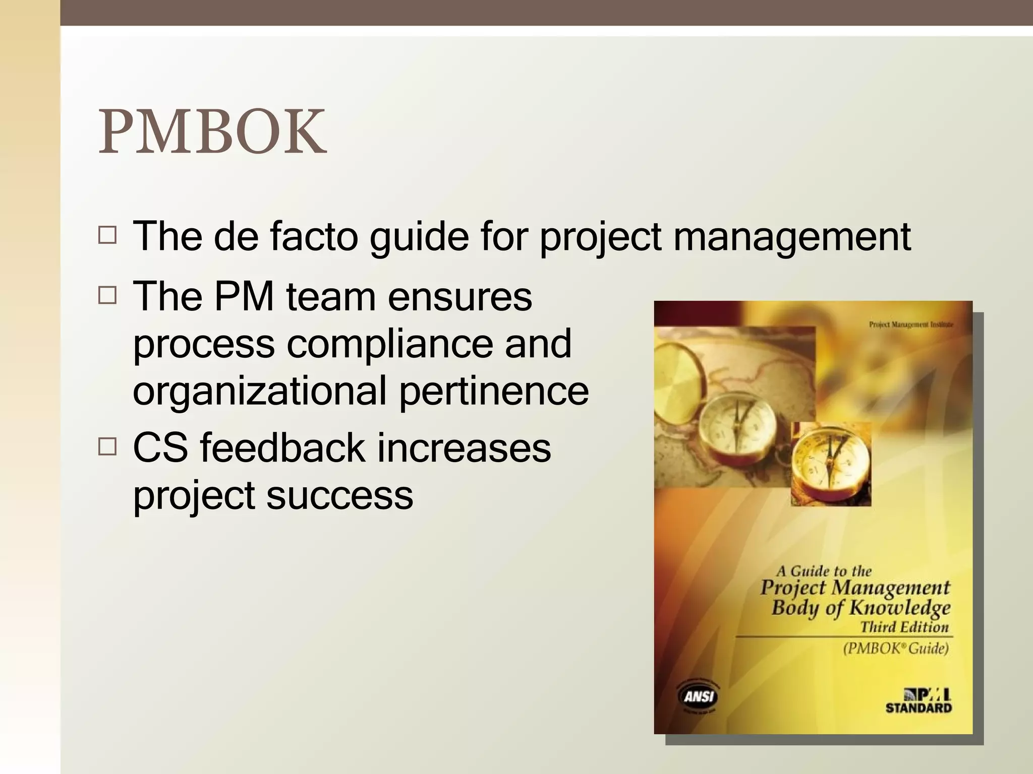 Conducting PMBOK Projects (downloadable) | PPT